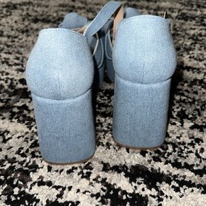 Copper Key | Shoes | Copper Key Picnic Denim Platform Sandals Size 95 ...